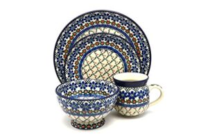 polish pottery 4-pc. place setting with standard bowl - primrose