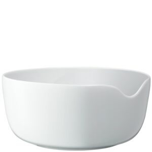 LSA International Dine Bowl & Oak Servers O9.5in, 9.5", White