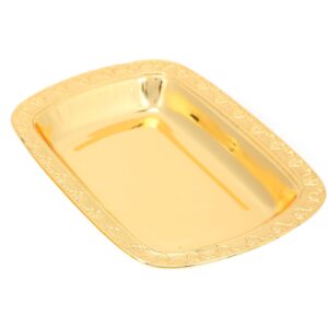 Mxzzand European Fruit Plate, Rustproof Easy To Gold Fruit Tray Gold Oxidation Resistant for Bars