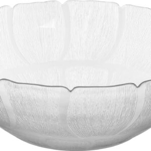 Carlisle FoodService Products Petal Mist Reusable Plastic Bowl, 18 Inch Diameter for Catering, Buffets, Restaurants, Polycarbonate (Pc), 17.2 Quarts, Clear, (Pack of 4)