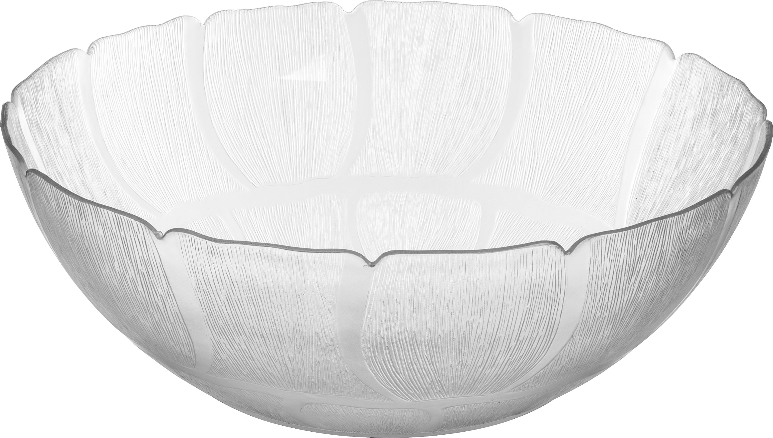 Carlisle FoodService Products Petal Mist Reusable Plastic Bowl, 18 Inch Diameter for Catering, Buffets, Restaurants, Polycarbonate (Pc), 17.2 Quarts, Clear, (Pack of 4)