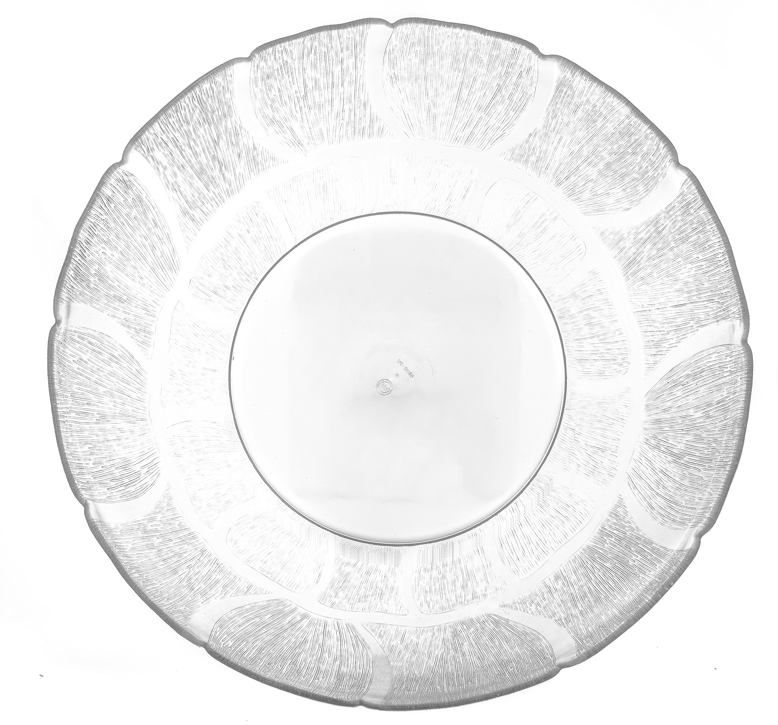 Carlisle FoodService Products Petal Mist Reusable Plastic Bowl, 18 Inch Diameter for Catering, Buffets, Restaurants, Polycarbonate (Pc), 17.2 Quarts, Clear, (Pack of 4)