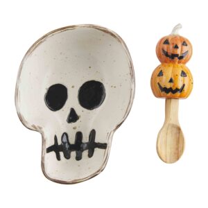 mud pie shaped candy bowl set, 4.75" x 3.8", skull