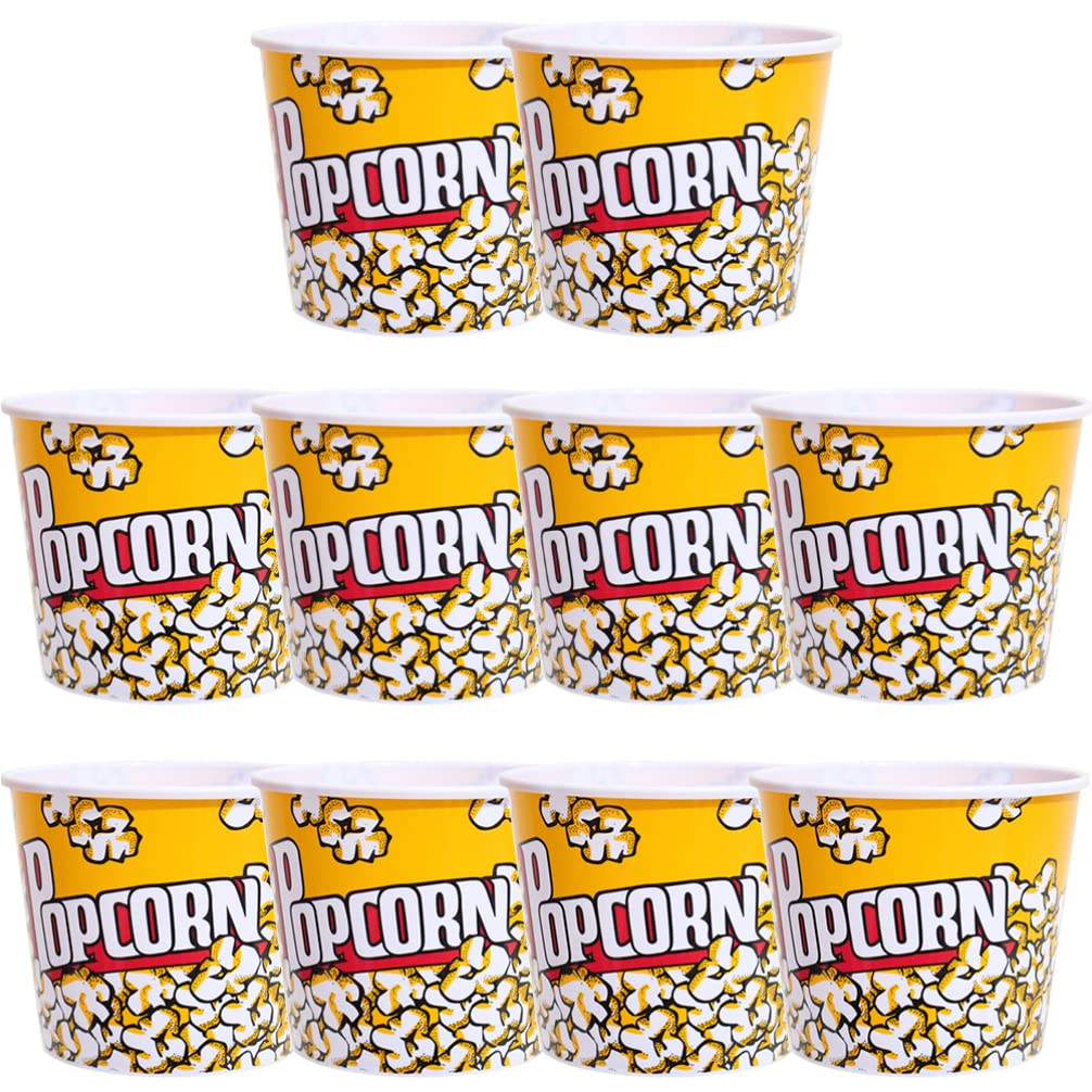 NOLITOY Popcorn Box 10pcs Popcorn Bucket Cardboard Child Pp Food Popcorn Holders