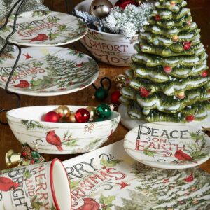 Certified International Evergreen Christmas 36 oz. Soup/Cereal Bowls, Set of 4