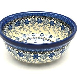 Polish Pottery Bowl - Salad - Silver Lace