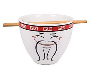 bowl bop food man chew japanese dinnerware set | 16-ounce ramen bowl, chopsticks