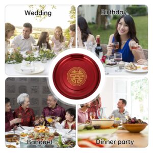 Chinese Wedding Metal Serving Tray: Candy Nut Serving Container Fruit Plates Snack Plate Appetizer Trays for Snacks Nuts Condiments Appetizers