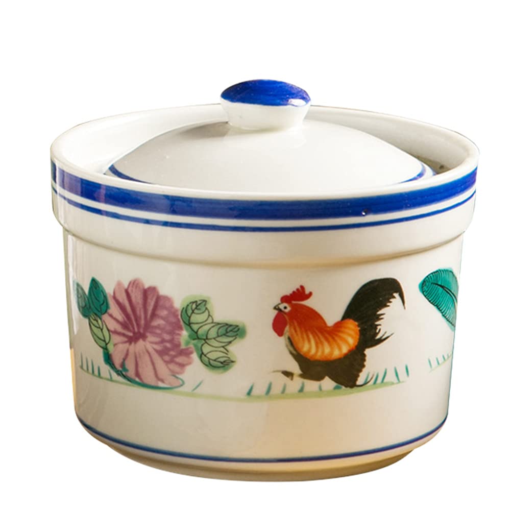 Hemoton Rice Cooker Small 1pc Ceramic Cock Tureen Ceramics Food Container Clay Baking Pots