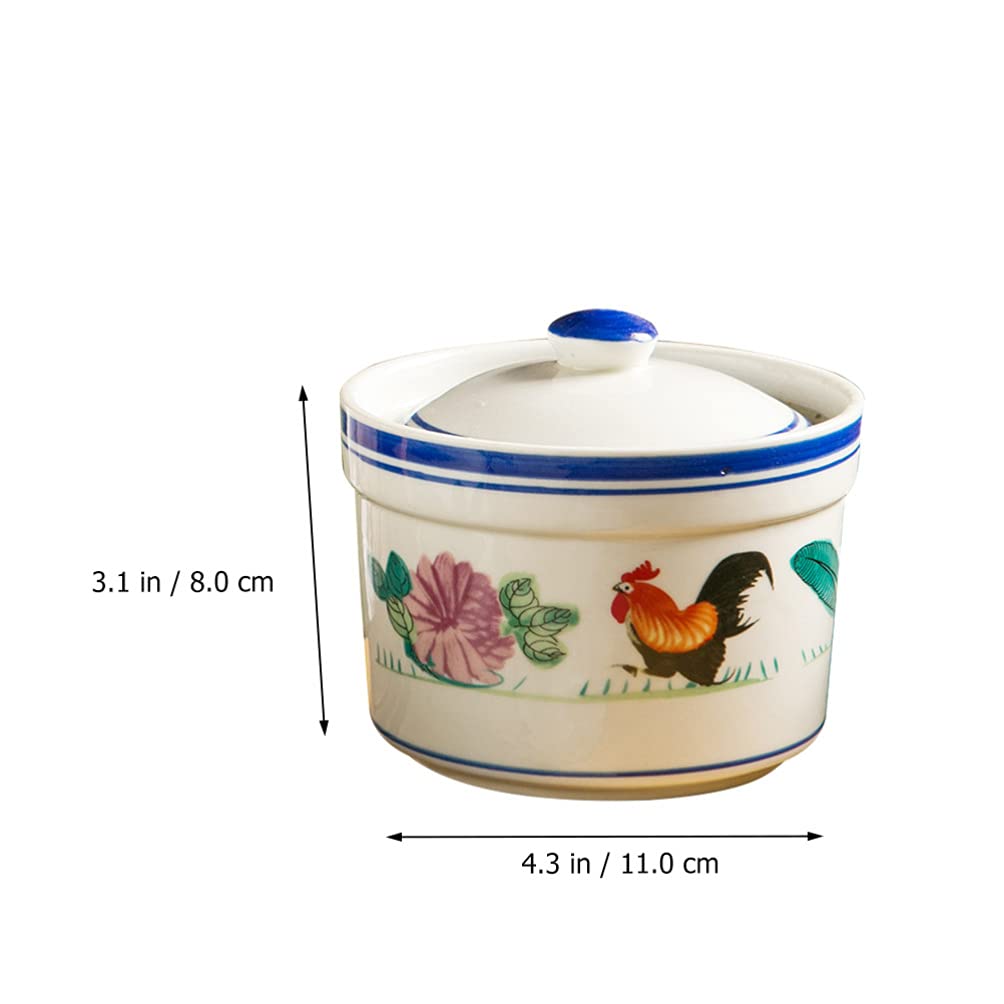 Hemoton Rice Cooker Small 1pc Ceramic Cock Tureen Ceramics Food Container Clay Baking Pots