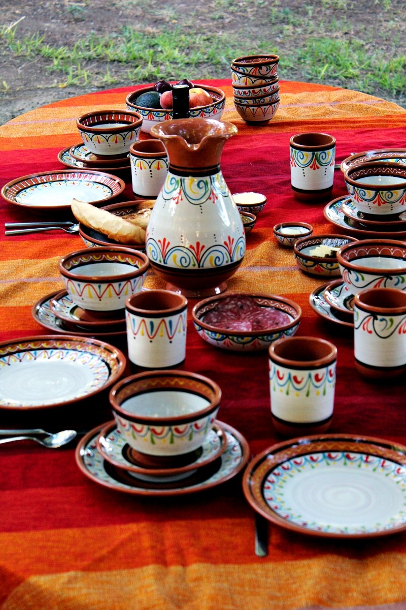 Canyon Cactus Ceramics Spanish Terracotta Set Of 3 Small Dipping Bowls, White