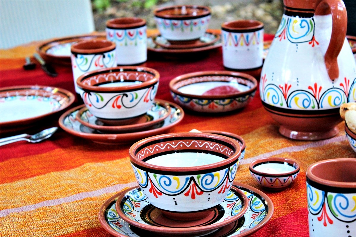 Canyon Cactus Ceramics Spanish Terracotta Set Of 3 Small Dipping Bowls, White