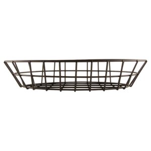 G.E.T. 4-30188 12" x 8.25" Black Oval Grid Basket, Clipper Mill (Qty,1)