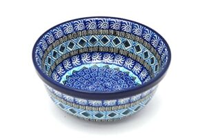 polish pottery bowl - salad - aztec sky