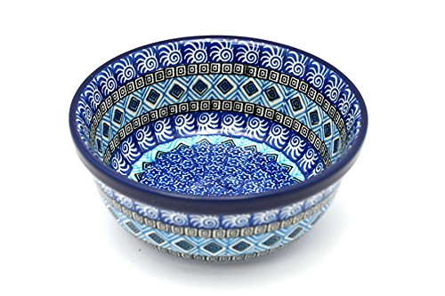 Polish Pottery Bowl - Salad - Aztec Sky