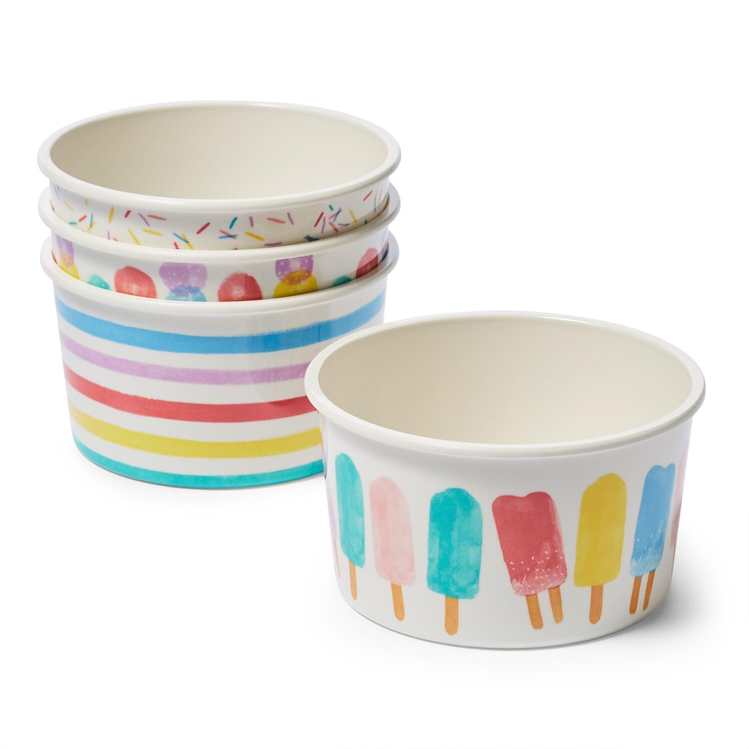 Sur La Table Melamine Ice Cream Bowls, Set of 4, Multi