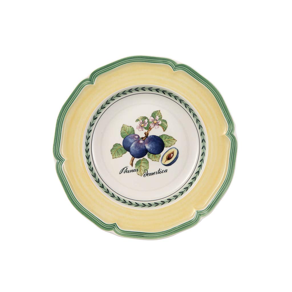 Villeroy & Boch French Garden Valence Rim Soup : Plum, 9 in, White/Multicolored