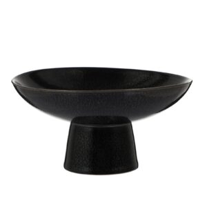 hemoton ceramic fruit plate footed snack nut candy serving bowl appetizer plate dessert salad dishes for home black