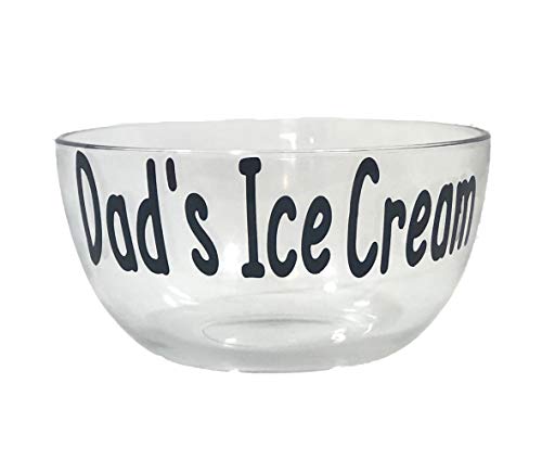 Bow Flip Flops Dad's Glass Ice Cream Bowl, Large Dessert Dish for Father Gift