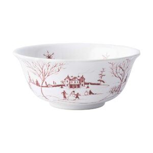 juliska country estate winter frolic ruby cereal/ice cream bowl