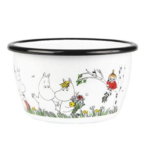 enamel bowl 3dl moomin colors, happy family