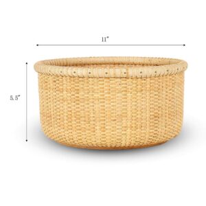 Teng Tian Nantucket Basket Basket Tea Fruit Basket handicraft Storage Basket Desktop Organizer Woven Rattan Handwoven rattanStorage Basket and Home Organizer Bins