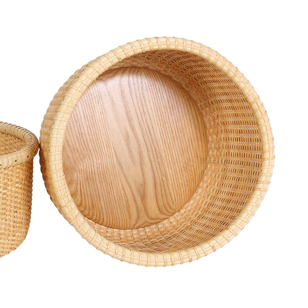 Teng Tian Nantucket Basket Basket Tea Fruit Basket handicraft Storage Basket Desktop Organizer Woven Rattan Handwoven rattanStorage Basket and Home Organizer Bins