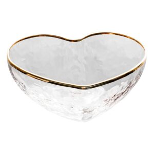 standing fruit glass bowl heart bowl for fruits salad dessert ice cream