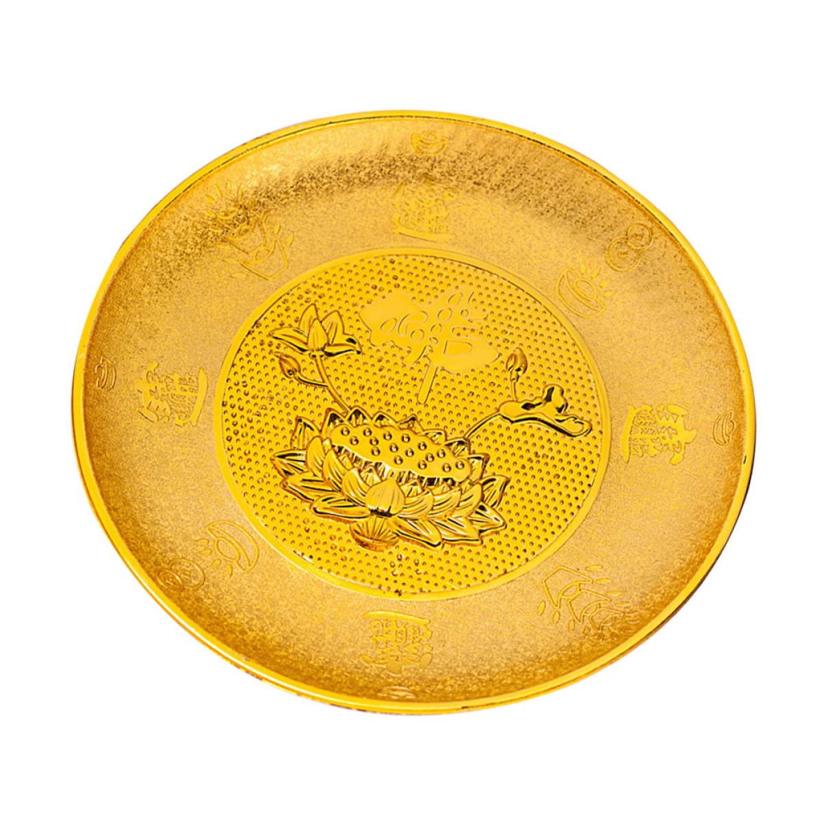 Cabilock Brass Offering Bowl Appetizer Serving Tray of 2 Buddhist brass offering altar fruit tray Buddhist Plate Buddhist Bowl bowl Fruit Tray Cupcake Toppers Footed Cake Plate Server