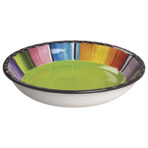 certified international serape pasta bowl, green