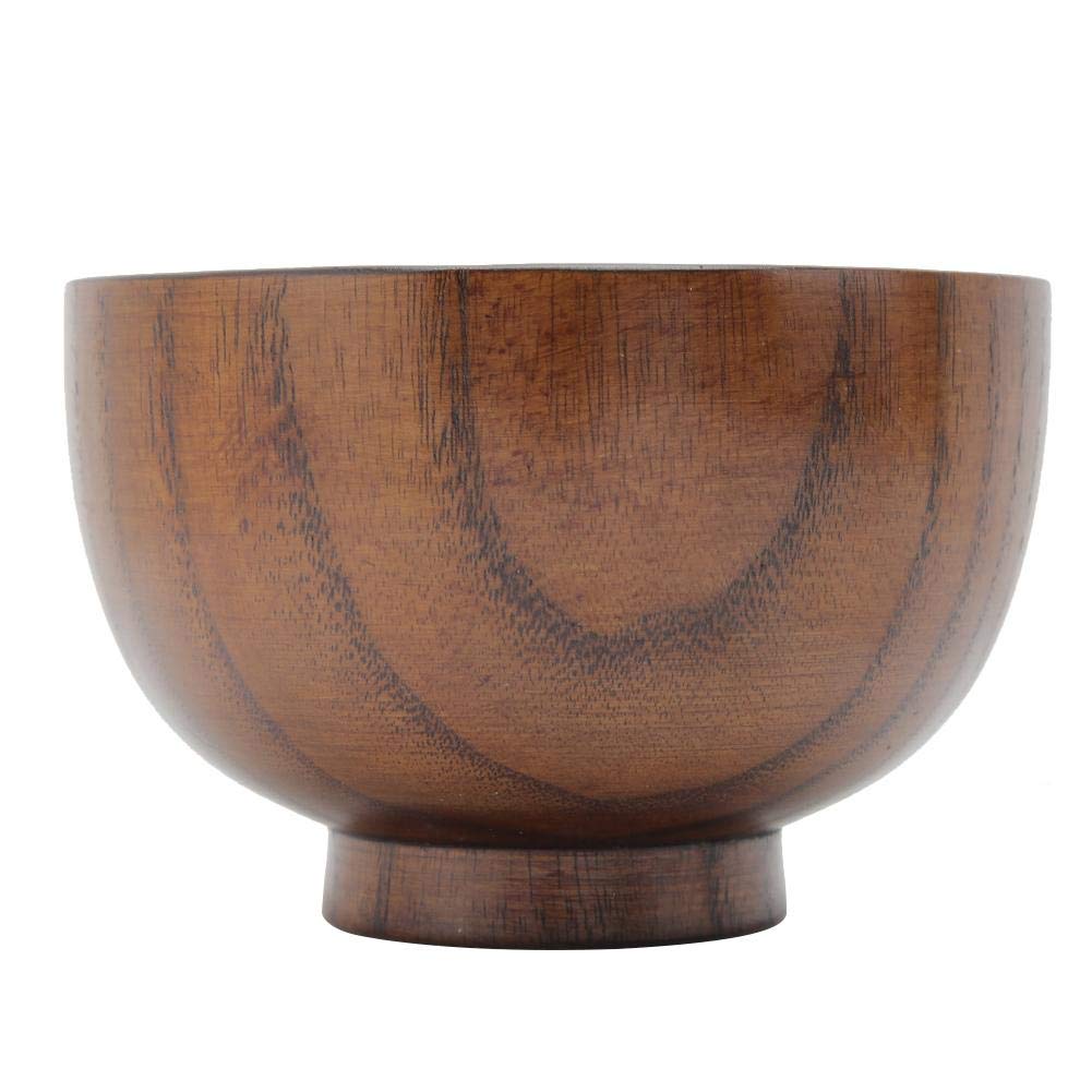 Yosoo Wooden Sauce bowl, Fruit Salad Noodles Rice Dining Bowl, Soup Food Container Tableware for Kitchen houseld Use (Diameter 10cm)