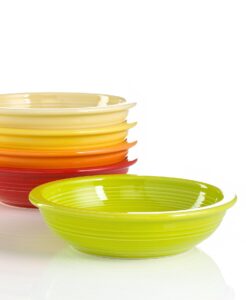 homer laughlin individual pasta bowl, tangerine