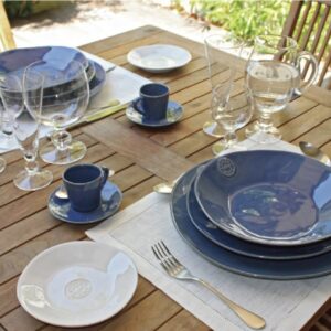 Costa Nova NOP251D Soup & Pasta Plate, Curry Plate, Approx. 10.2 inches (26 cm), Denim, Dishwasher Safe, Microwave Safe