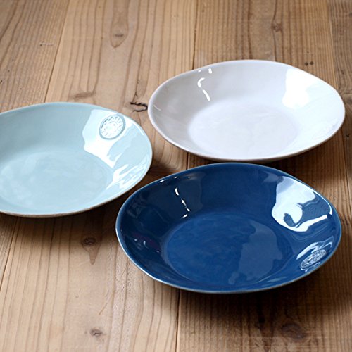 Costa Nova NOP251D Soup & Pasta Plate, Curry Plate, Approx. 10.2 inches (26 cm), Denim, Dishwasher Safe, Microwave Safe