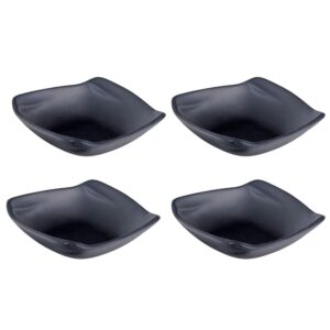 square melamine bowl for salad, soup, noodles, 5.5 x 1.5 inches, japanese dish set of 4