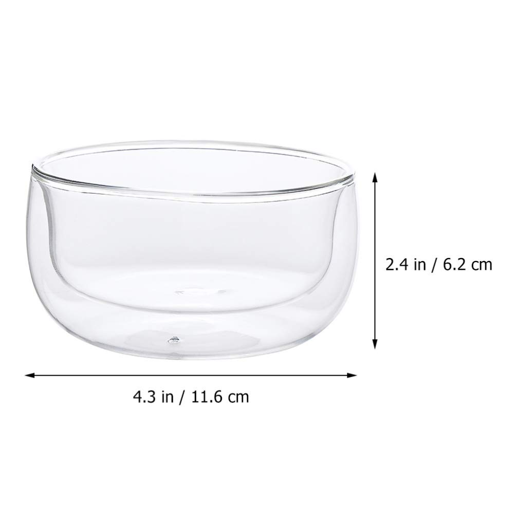 1pc Glass Bowl Glass Serving Bowl Coffee Glasses Insulated Coffee Cup Glass Soup Bowls Prepping Bowls Glass Appetizer Serving Tray Cereal Bowls Rice Bowl Food Round Dinner Party