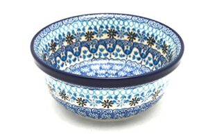 polish pottery bowl - salad - blue yonder