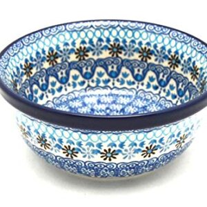 Polish Pottery Bowl - Salad - Blue Yonder