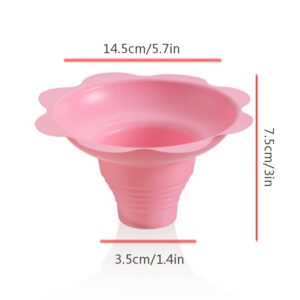 Qixivcom 60 Pack Disposable Ice Cream Cup 4oz Cone Cup Pink Flower Shaved Smoothie Ice Bowl Flower Drip Cup Small Bowl Perfect for Cold Drink Cups for Ice Cream, Shaved Ice, Fruit Smoothie