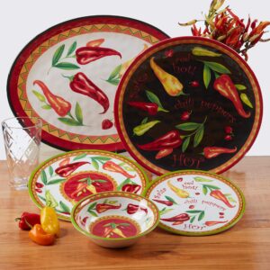 Certified International Hot Red HotMelamine 7.5" All Purpose Bowls, Set of 6, Multicolor, 32782SET6