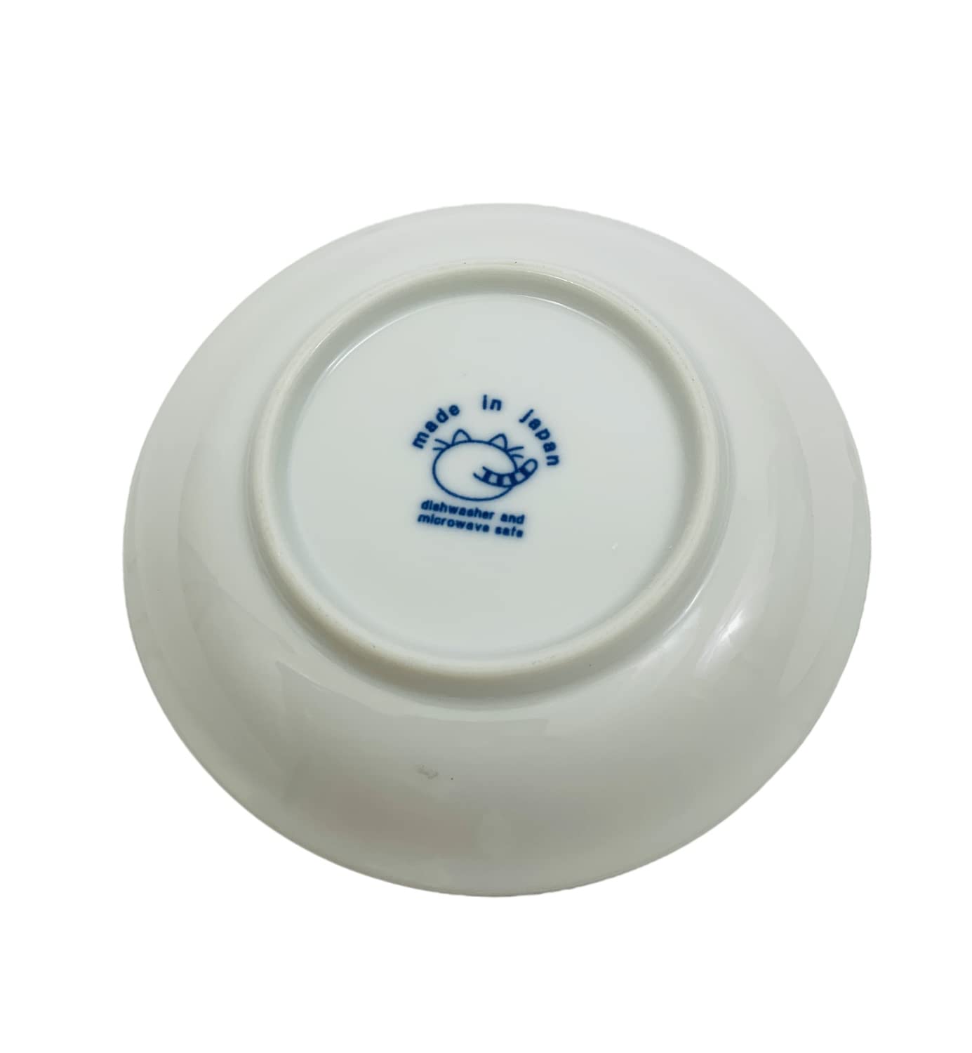 JapanBargain 2563, Japanese Porcelain Coupe Bowl Soup Bowl Cereal Bowl Salad Bowl, Blue Color Maneki Neko Smiling Lucky Cat Pattern, Made in Japan, 8.5-inch Diameter