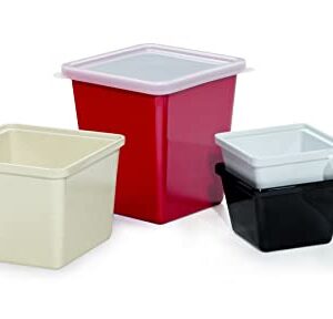 G.E.T. ML-149-BK Black 2 qt. Square Crock, Break Resistant Dishwasher Safe Melamine Plastic, Round & Square Crocks Collection