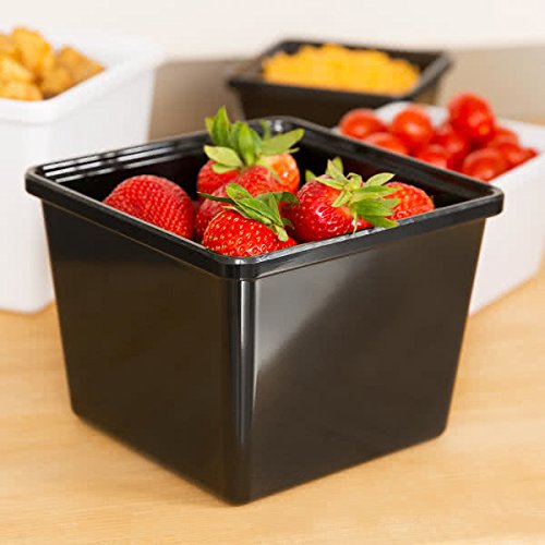 G.E.T. ML-149-BK Black 2 qt. Square Crock, Break Resistant Dishwasher Safe Melamine Plastic, Round & Square Crocks Collection