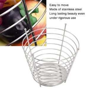 Fruit Bowl, Kitchen Basket, Fruit Basket Stainless Steel Round 4 Legged Snack Fruit Table Basket for Home Organizing Storage