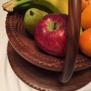 Special DAY Wedding LOVE Gift Wooden Collapsible Fruit Basket (12"x12"x12") Elegant Wooden Foldable Fruit Basket Circular Hand Crafted Valentine Day Gift