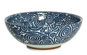 miya japanese blue vines large 8.25" soup, ramen noodle or serving bowl