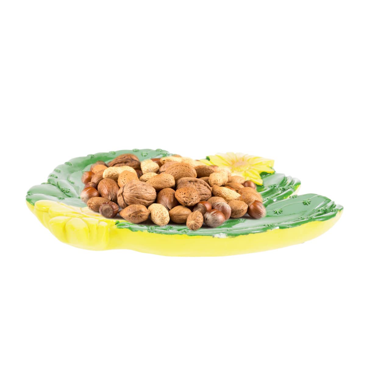 Cabilock Dried Fruit Plate Resin Dried Fruit Dish Simulation Plants Nut Plate Decorative Jewelry Tray Candies Snack Serving Plates for Home Party (Green Cactus) Resin Nut Dish