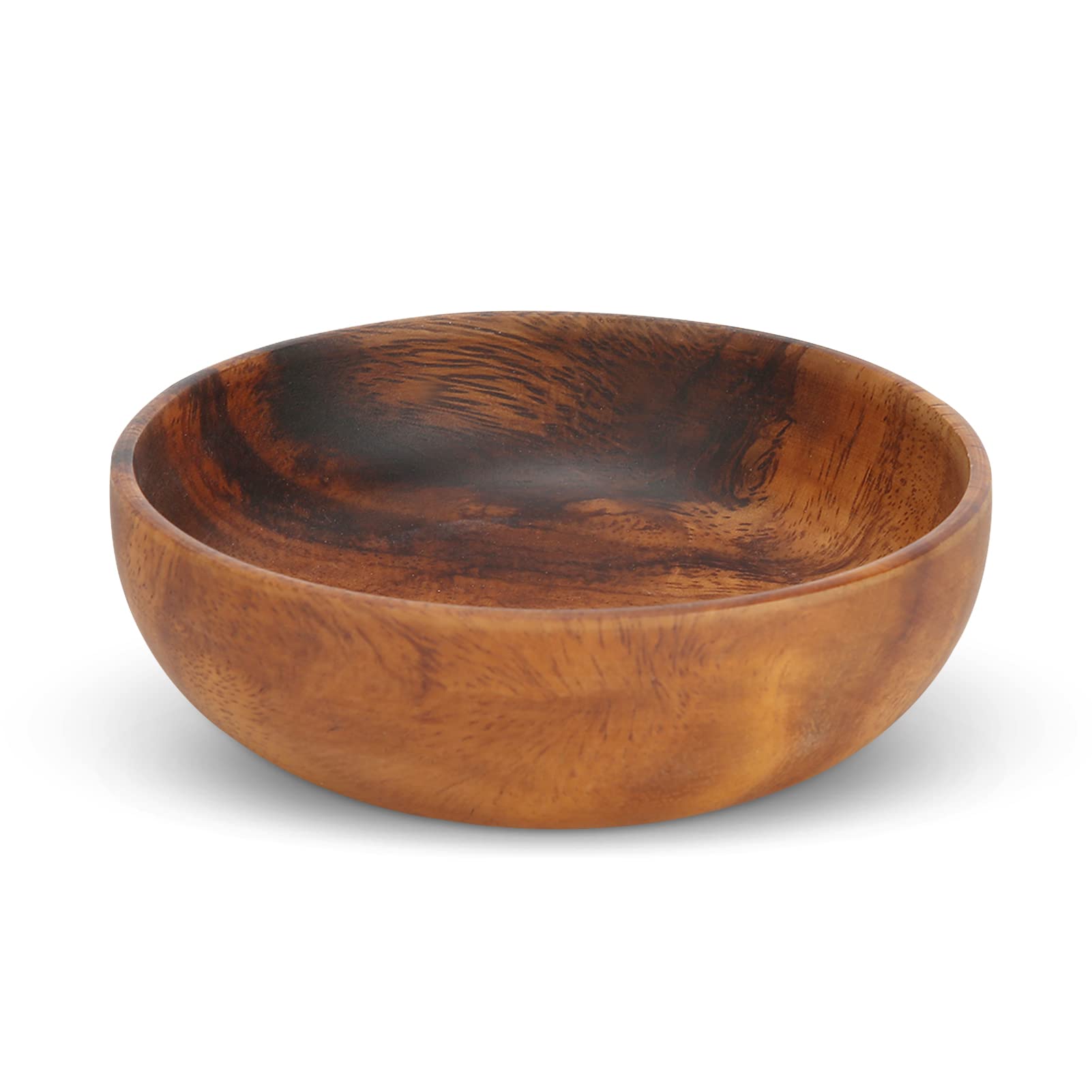 Agatige Wooden Bowl, Food Serving Bowl Polished Smooth for Snack Candy Soups Fruit Cereal Nachos Chips Nut Yogurt Mixes Bowl