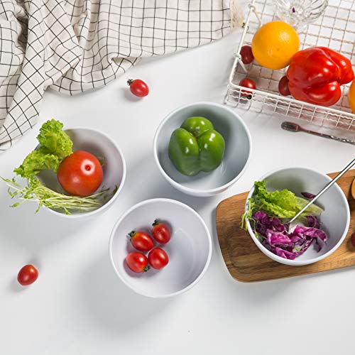 MARJOY Melamine Bowls Set of 6, Soup Bowls, Cereal Bowl, Chip Resistant, Dishwasher Safe, 23 Ounce