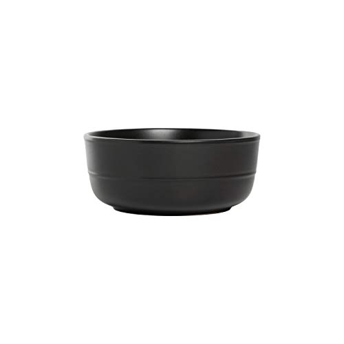 Double Line 6.25"/24 oz Cereal Bowl, Set of 6, Matte Black